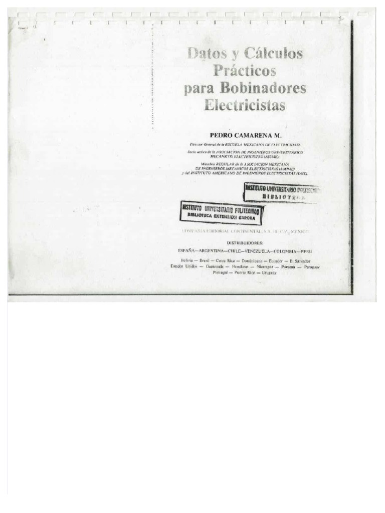 PDF Calculos y Datos para Bobinadores de Motores DL - PDF | PDF