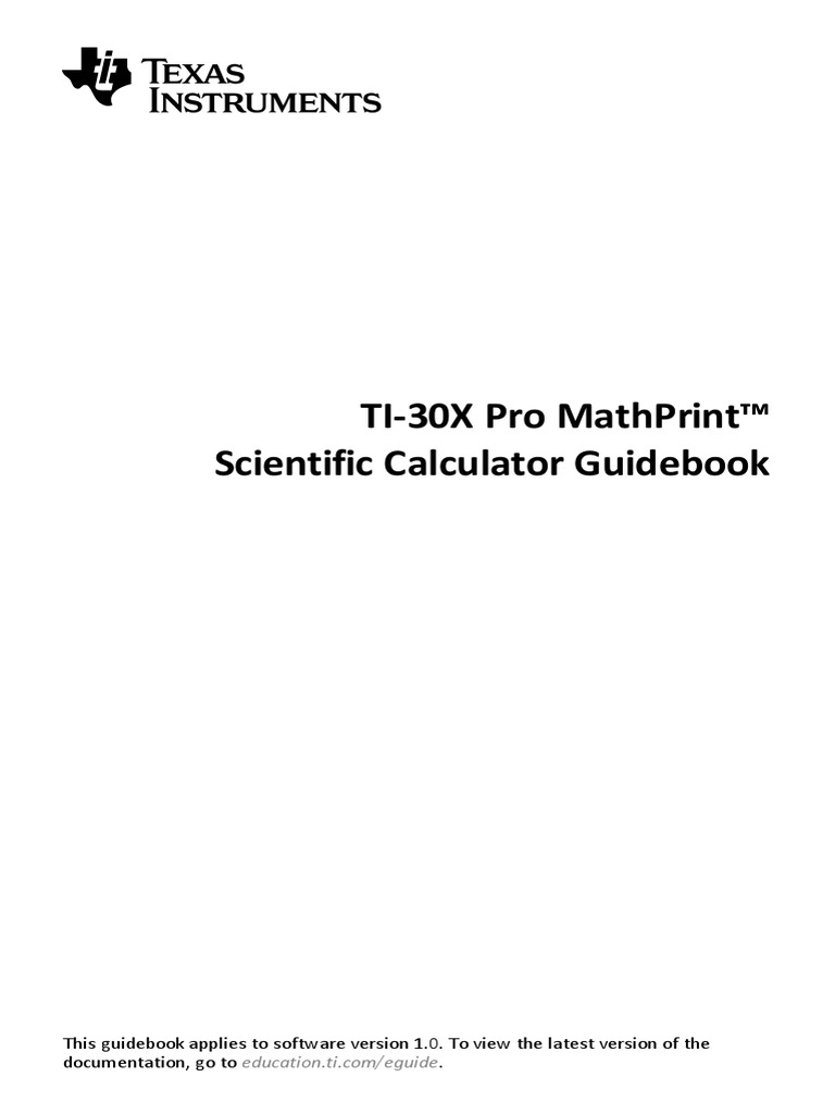 Mathprint Ti30x Pro | Download Free PDF | Regression Analysis ...