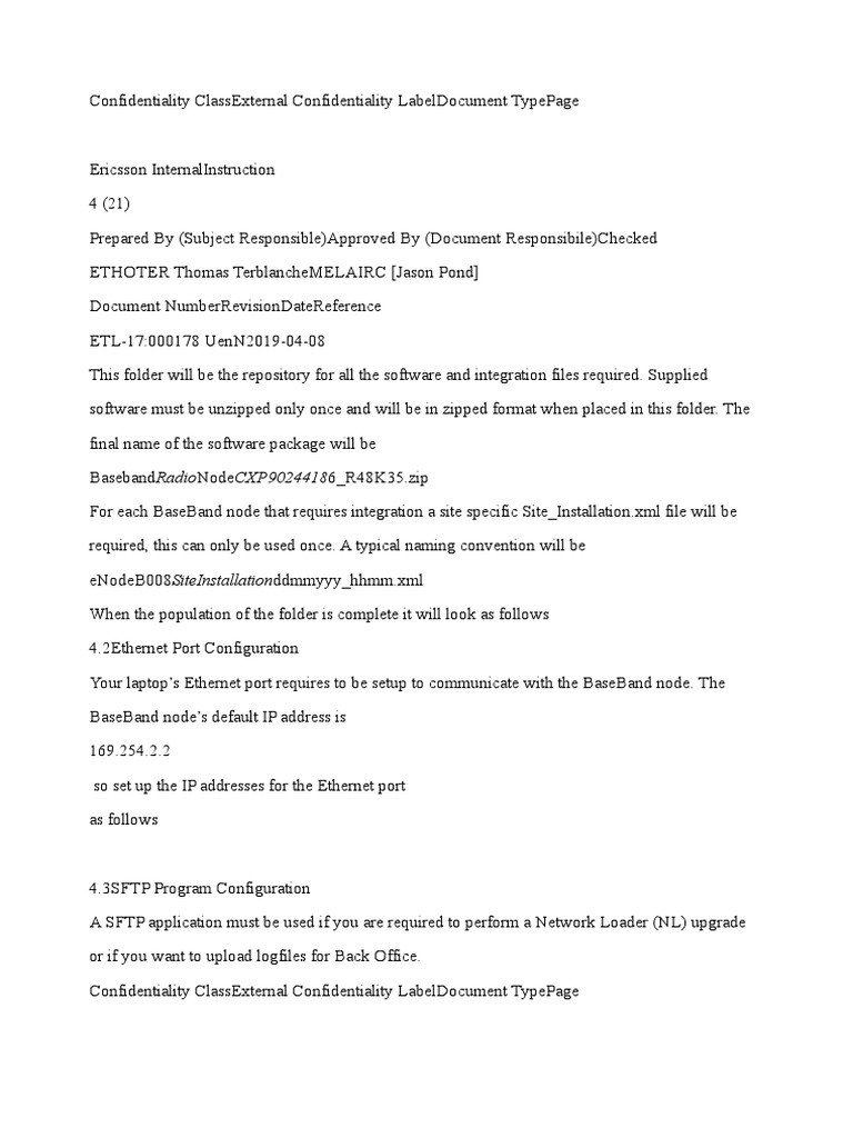 Baseband521X Baseband 66X0 and Rbs6502 Integration Procedure | PDF ...