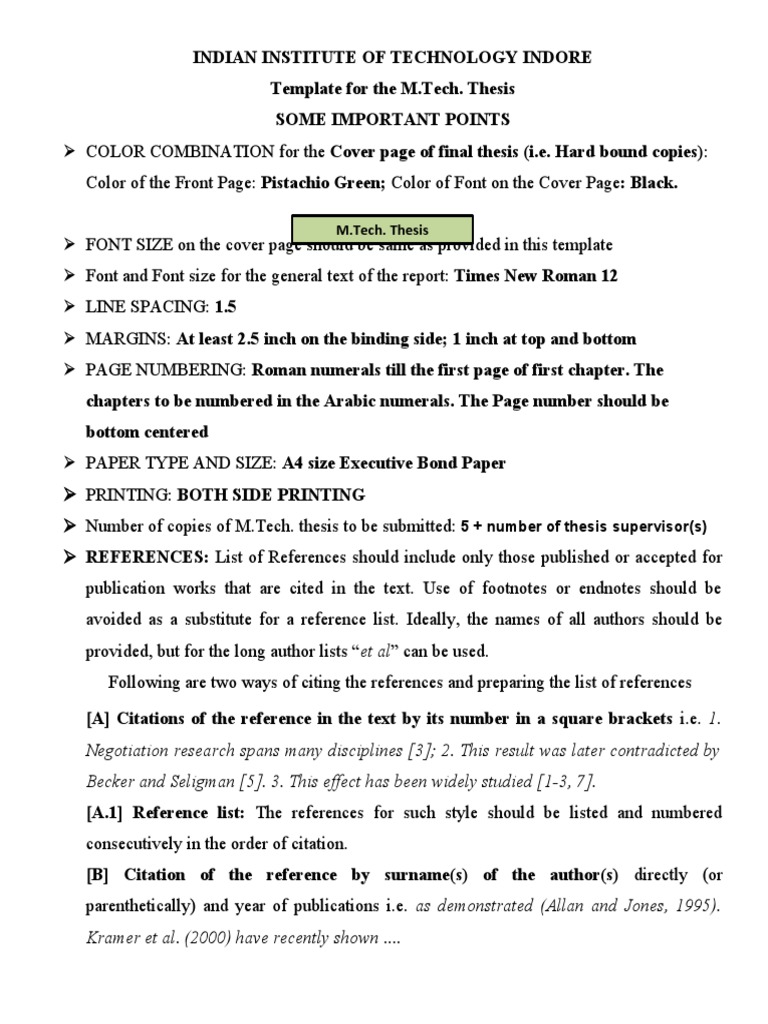 Template For MTech Thesis | PDF | Thesis | Educational Assessment And Evaluation