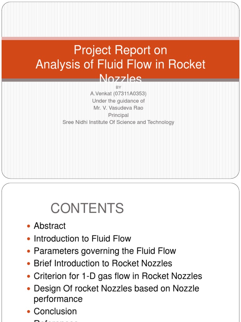 Rocket Nozzle Fluid Flow Analysis | PDF | Fluid Dynamics | Rocket Engine