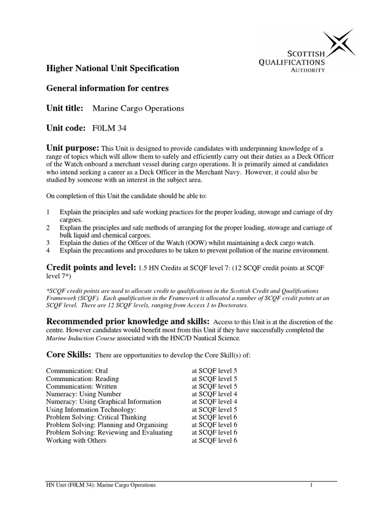 DF0LM34 - Marine Cargo Operations PDF | PDF | Oil Tanker | Ships