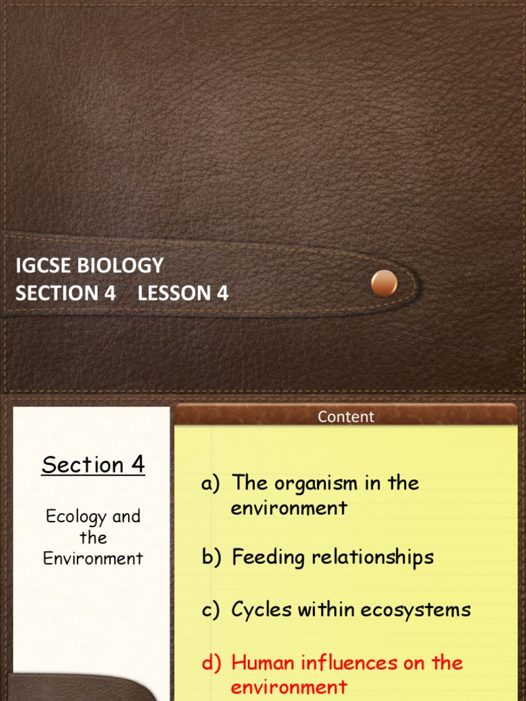 Igcse Biology Ecology Human Influences Ppt Pdf Carbon Dioxide Greenhouse Effect