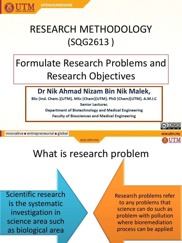4 Formulate Research Problem and Research Objective | PDF | Question ...