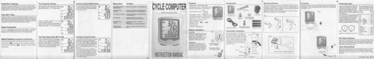 Atech Bike Computer | PDF | Equipment | Manufactured Goods