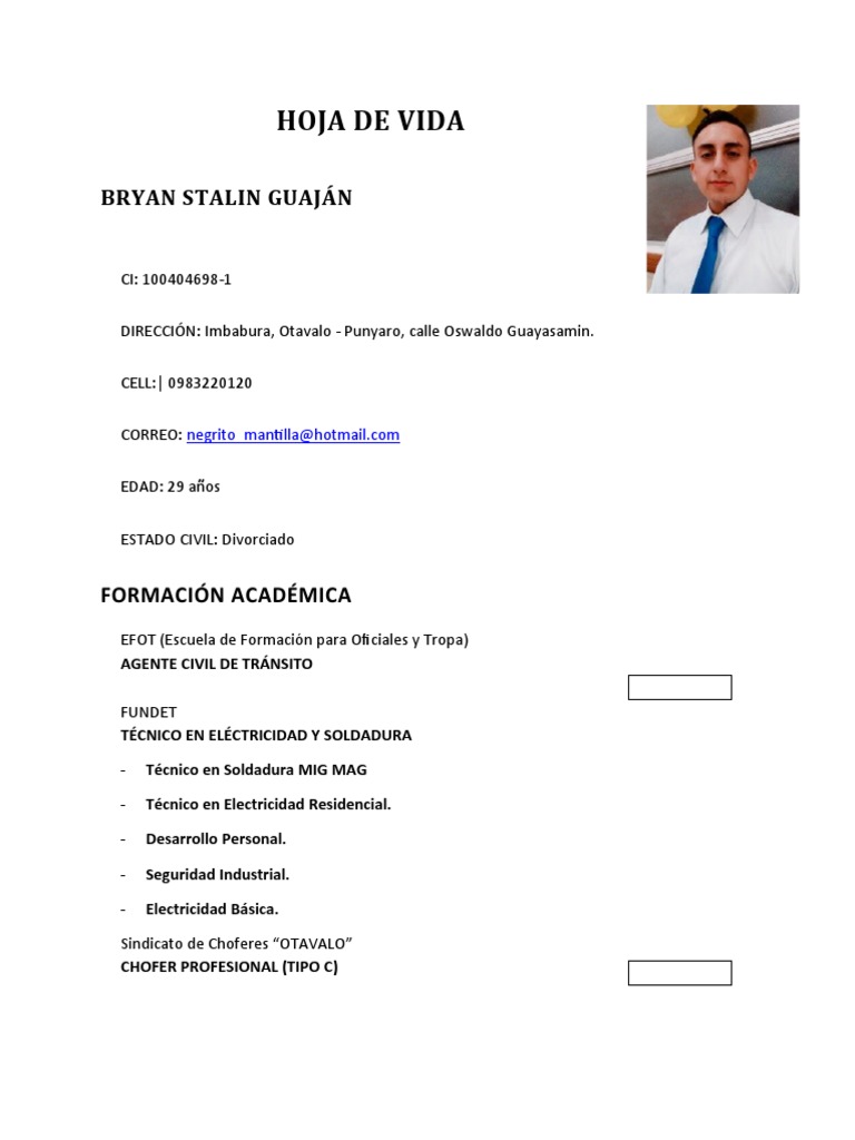 Curriculum Vitae BRYAN | PDF