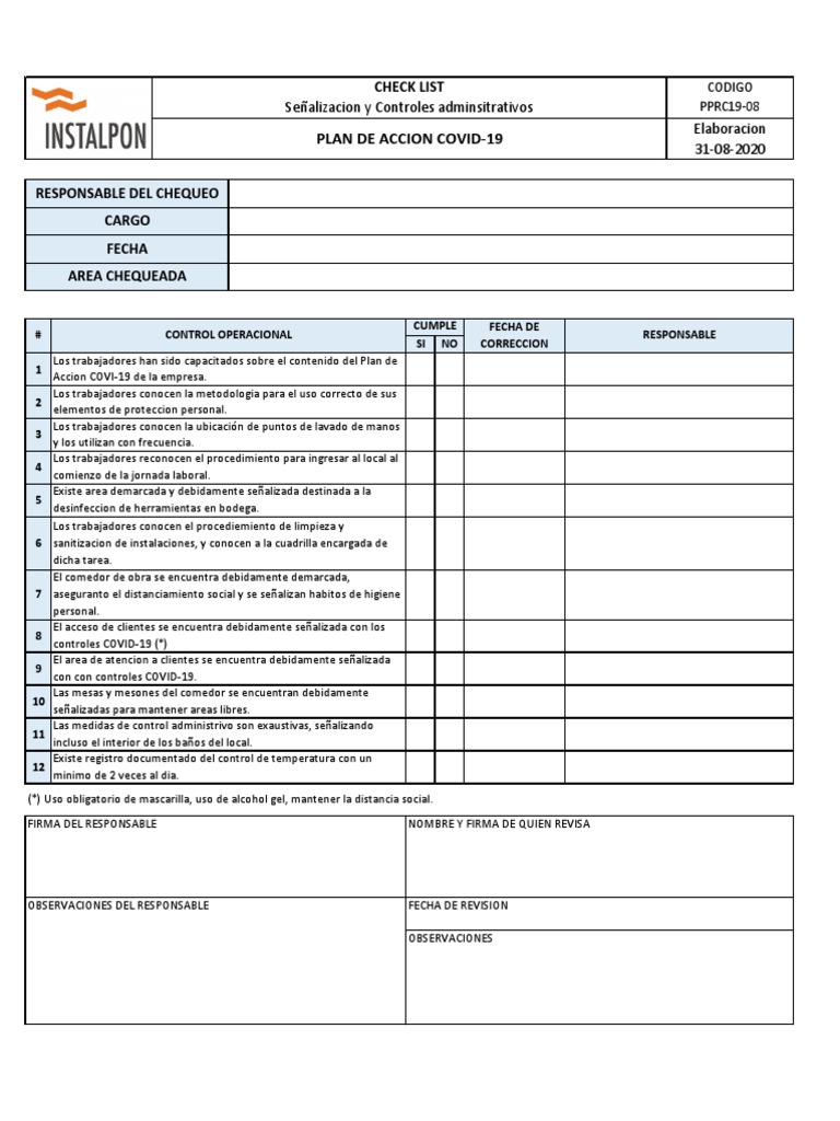 Check List ADMINISTRATIVO | Descargar gratis PDF | Business