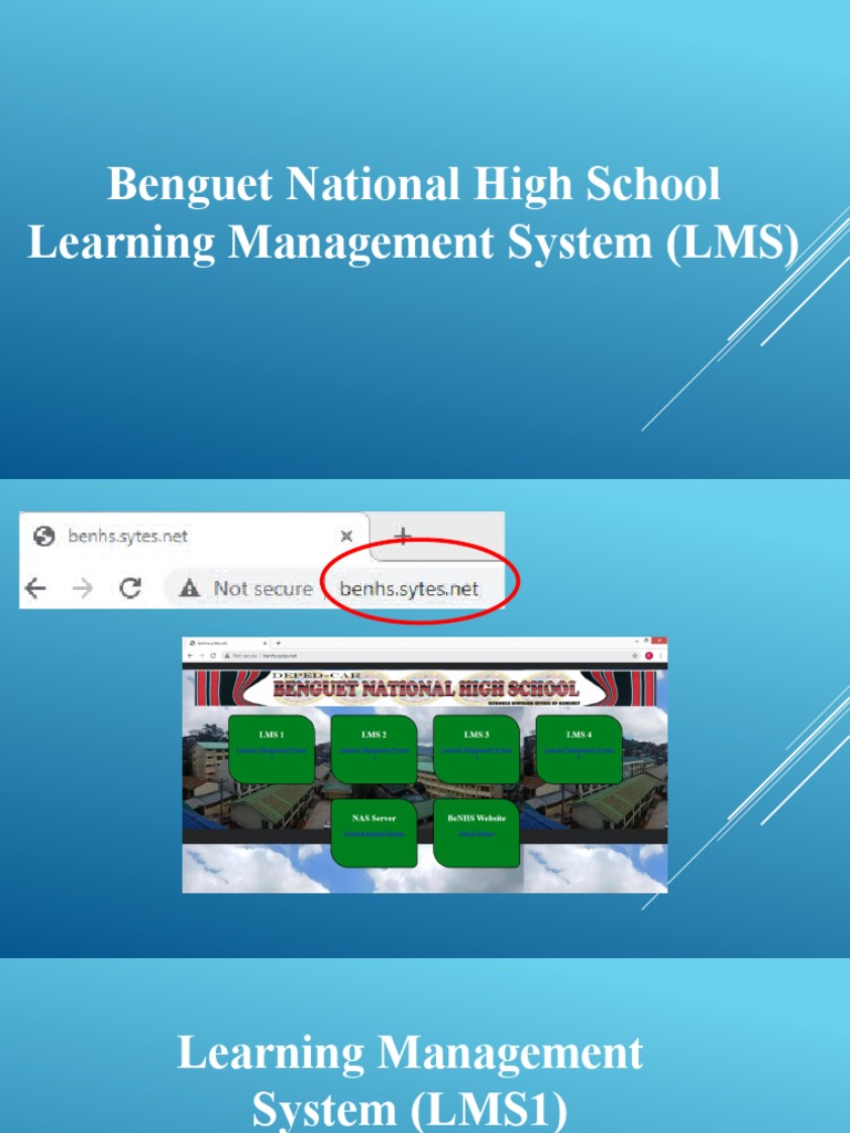Benguet National High School Learning Management System (LMS) | PDF