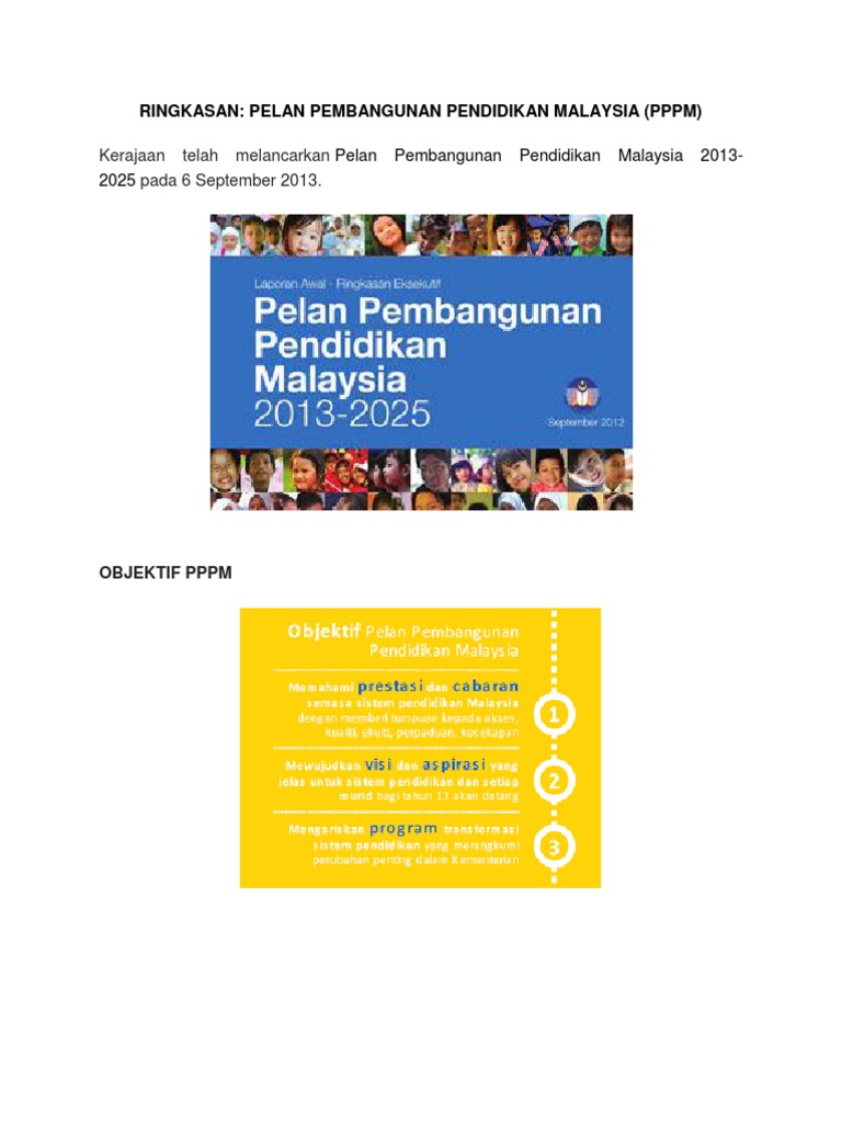 Ringkasan PPPM 2013-2025 | PDF