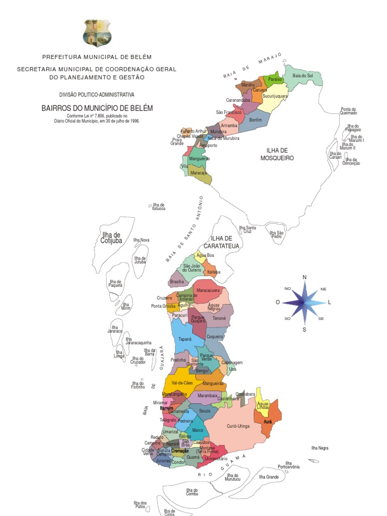 Mapa dos Bairros de Belém do Pará | PDF