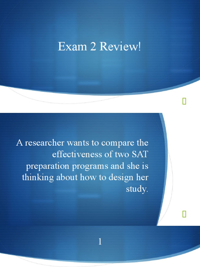 Exam 2 Review | PDF | Tests | Experiment