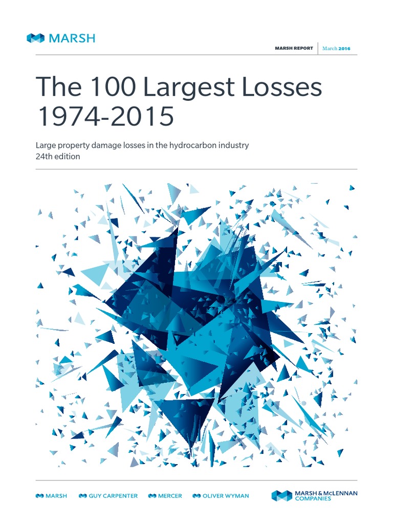 100 Largest Losses 1974 To 2015-03-2016 | PDF | Price Of Oil | Insurance