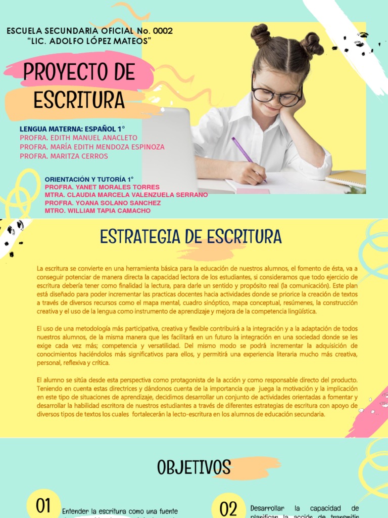Proyecto de Estrategia de Escritura 2 | PDF | Aprendizaje | Escritura