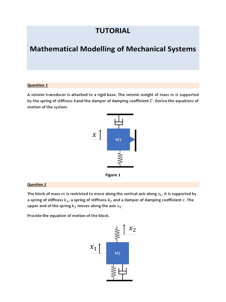Mechanical Systems Modelling Guide | PDF | Science & Mathematics