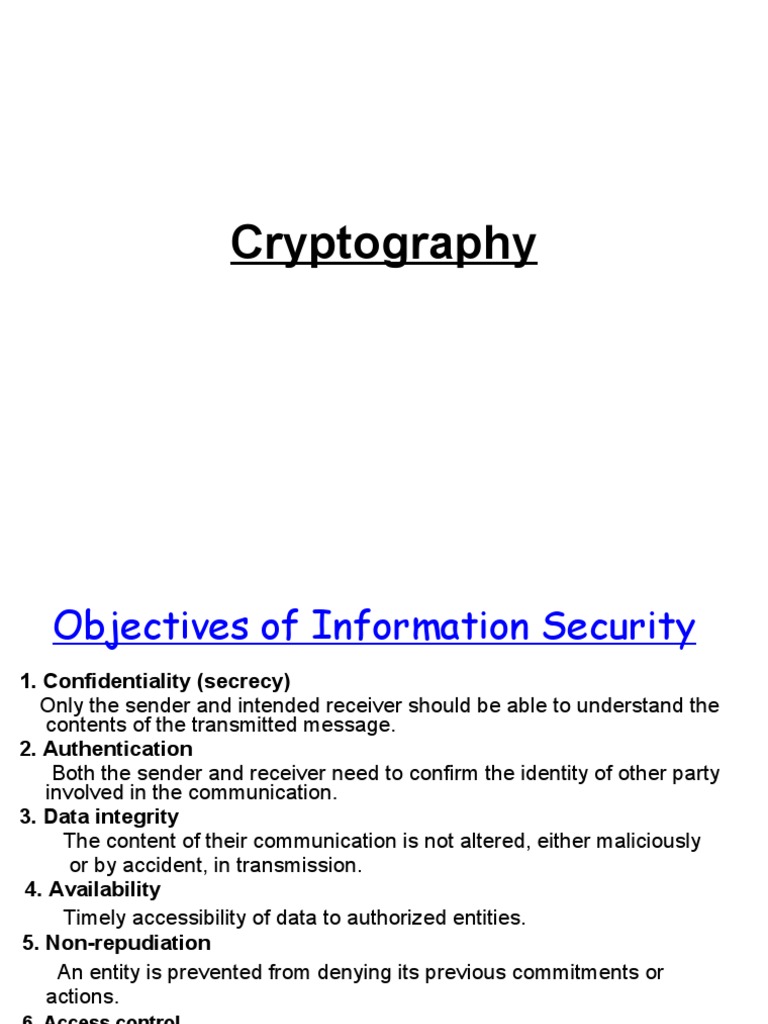 Cryptography Slides | PDF | Public Key Cryptography | Cryptography