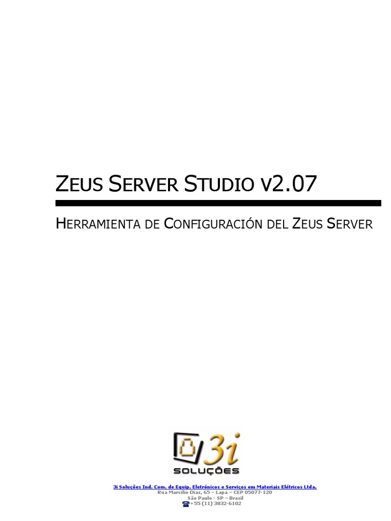 Zeus Server Studio v.2.0.7 | PDF | Protocolo de Control de Transmisión ...