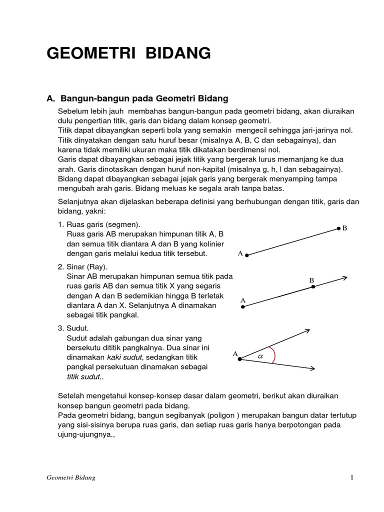 Konsep Dasar Geometri Bidang | PDF