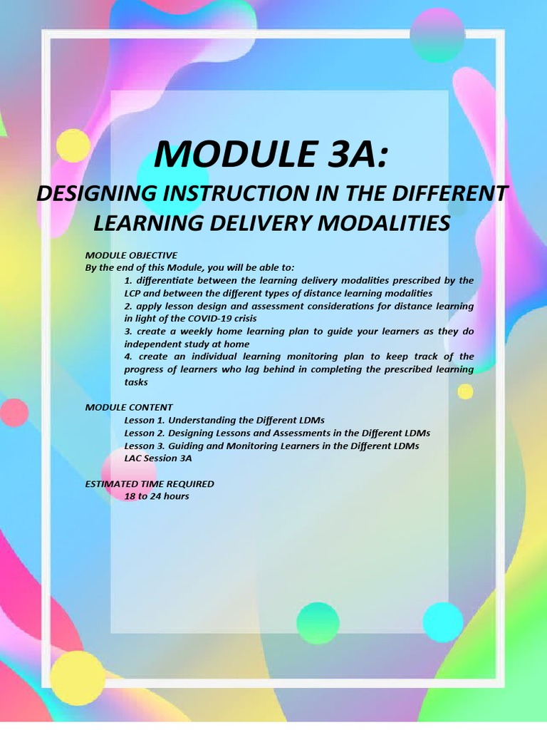 Study Notebook Module 3a | PDF | Educational Assessment | Distance ...