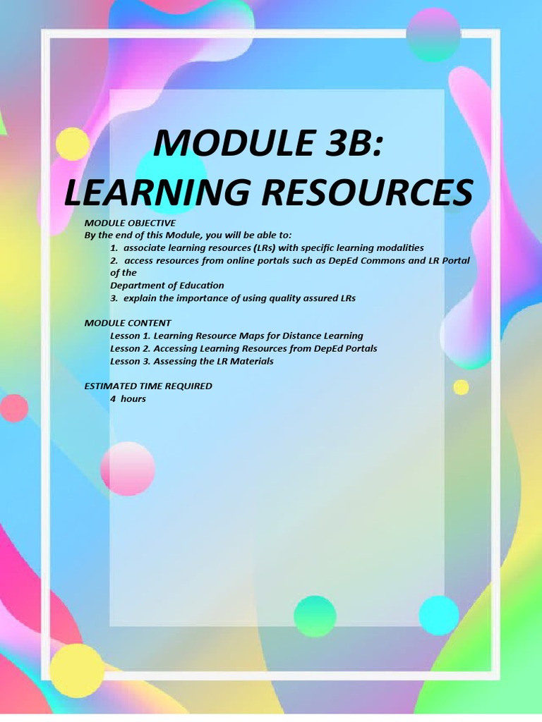 Study Notebook Module 3B With Answer | PDF | Educational Technology | Learning