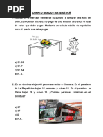 4° Matemática Recopilación de Examenes Tipo Ece | PDF