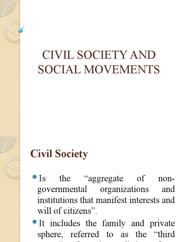 Civil Society and Social Movements | PDF | Social Movements | Civil Society