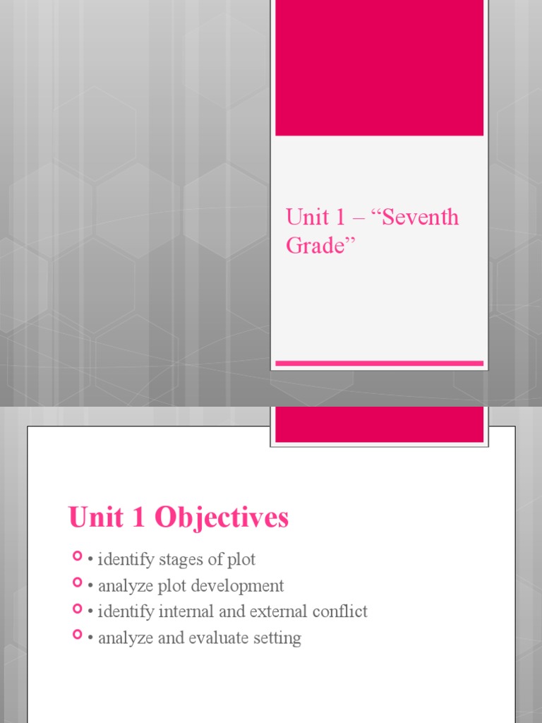 Analyzing "Seventh Grade" Plot Stages | PDF | Plot (Narrative ...