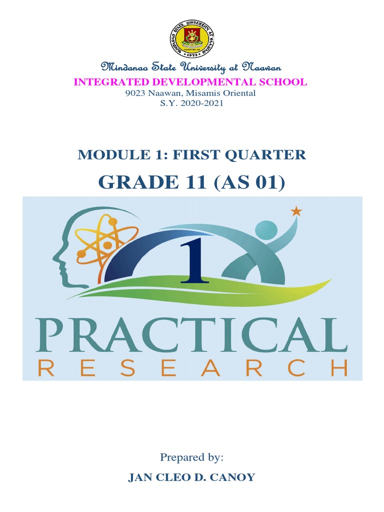 GRADE 11 (AS 01) : Module 1: First Quarter | PDF | Quantitative ...