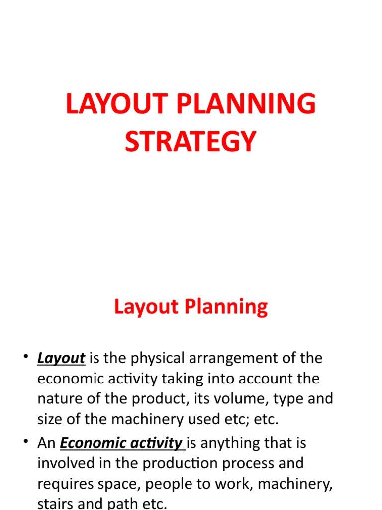 Chapter 5 Layout Planning and Its Importance in Lean Operations ...