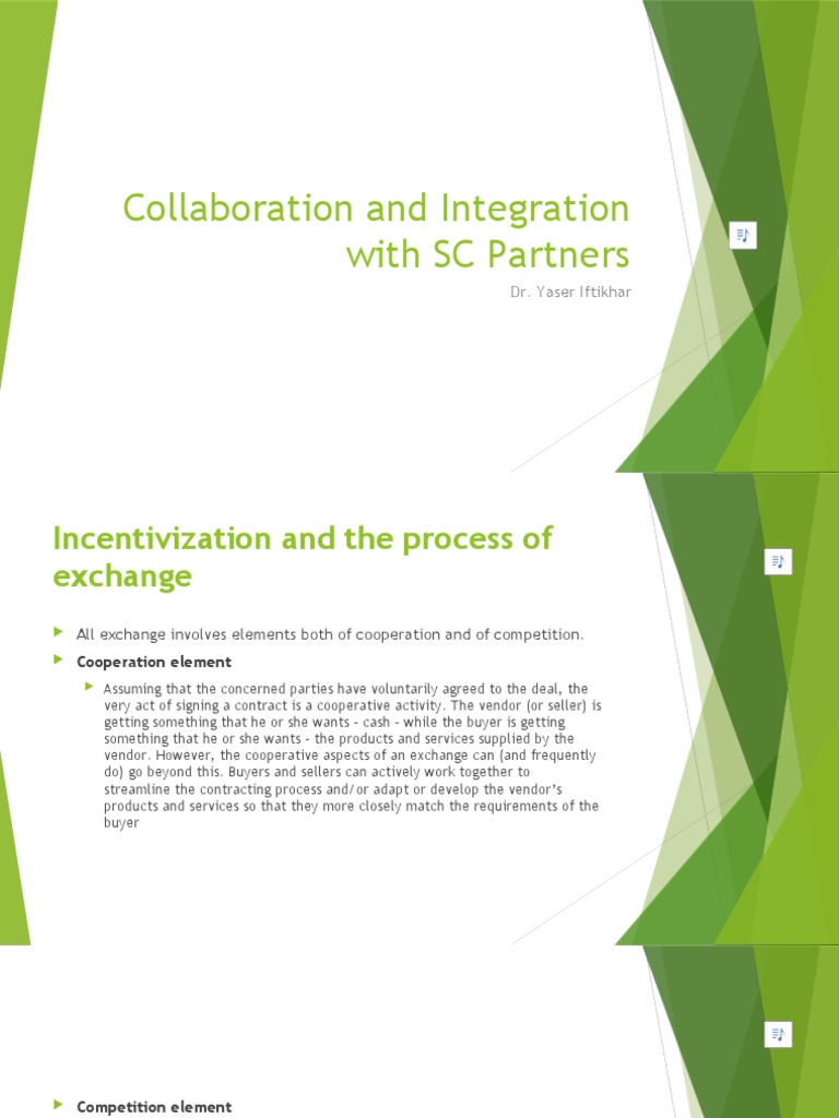 4-Collaboration and Integration With SC Partners | PDF | Value ...