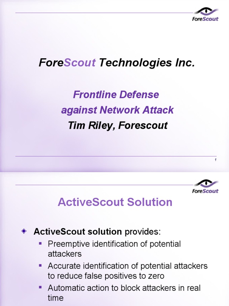 ActiveScout: Frontline Network Defense | PDF | Security Engineering ...