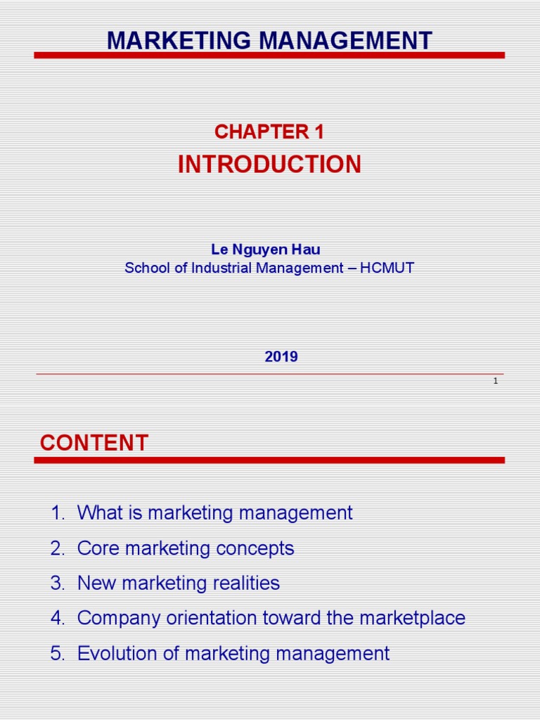 0 Ch1 - Introduction - Hau | PDF | Marketing | Business