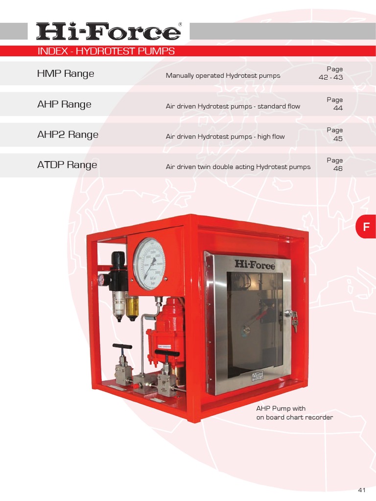 Hi-Force Hydrotest Pumps PDF | PDF | Pump | Valve