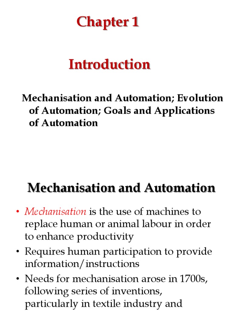 Mechanisation and Automation Overview | PDF | Mechanization | Automation