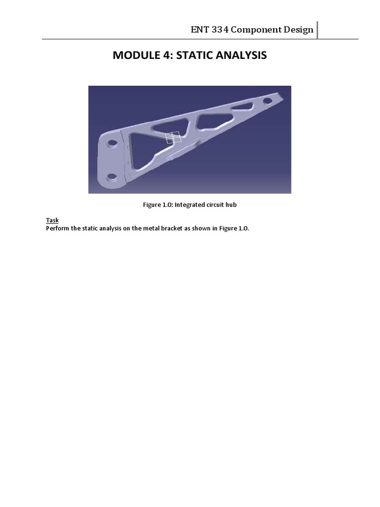 Module 4: Static Analysis: ENT 334 Component Design | PDF
