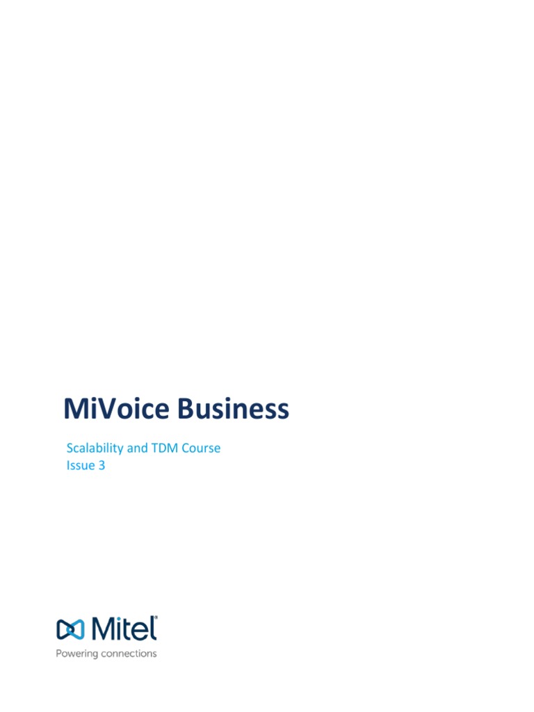 MiVoice Business Scalability and TDM - Issue3 | PDF | Computing ...