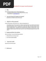 One-Page Research Proposal Guide | PDF