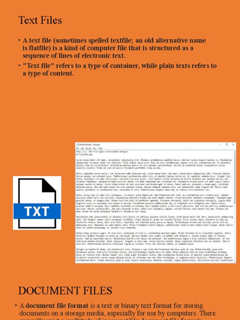 Text Files: - A Text File (Sometimes Spelled Textfile An Old Alternative Name | Download Free ...