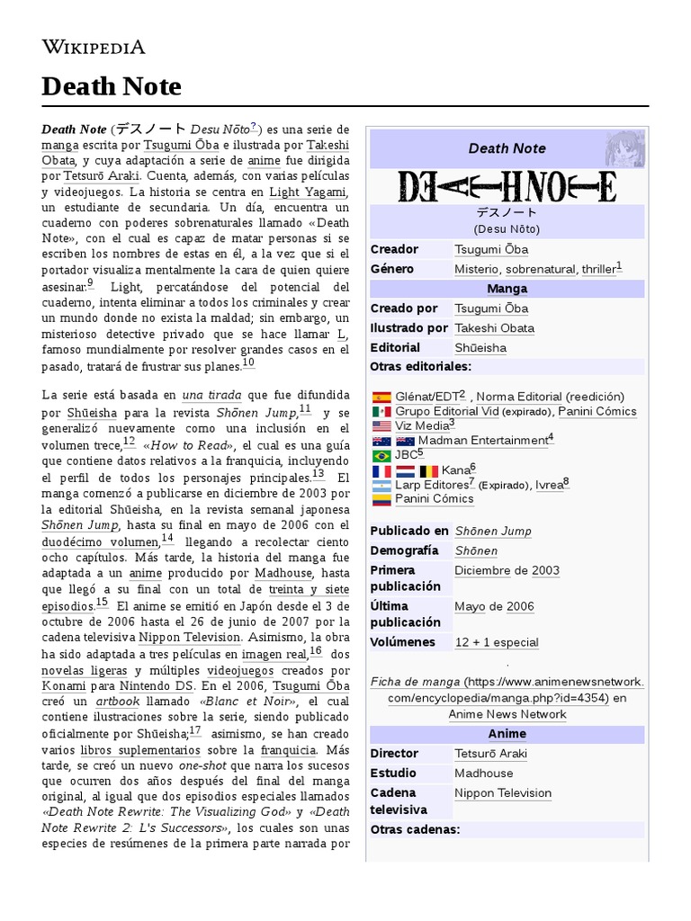 Death Note | PDF | sintoísmo | Muerte