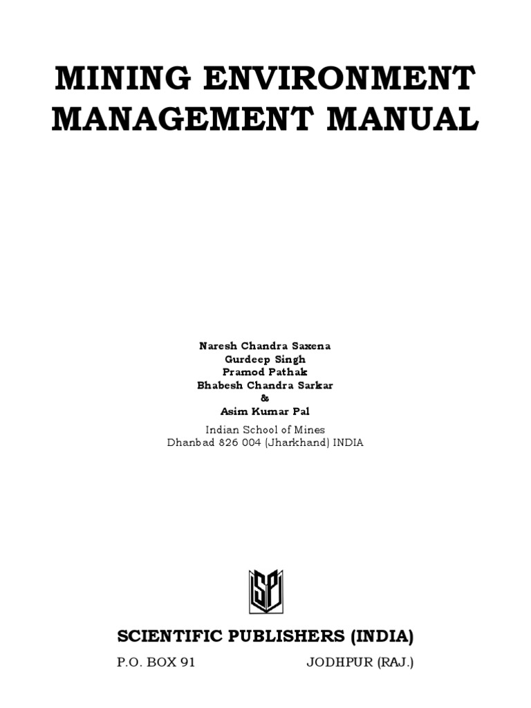 Mining Environment Management Manual | PDF | Geographic Information ...