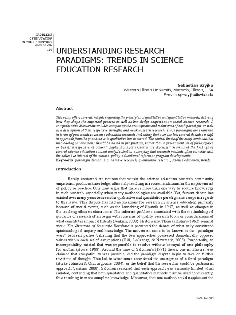 Understanding Research Paradigms PDF | PDF | Qualitative Research ...