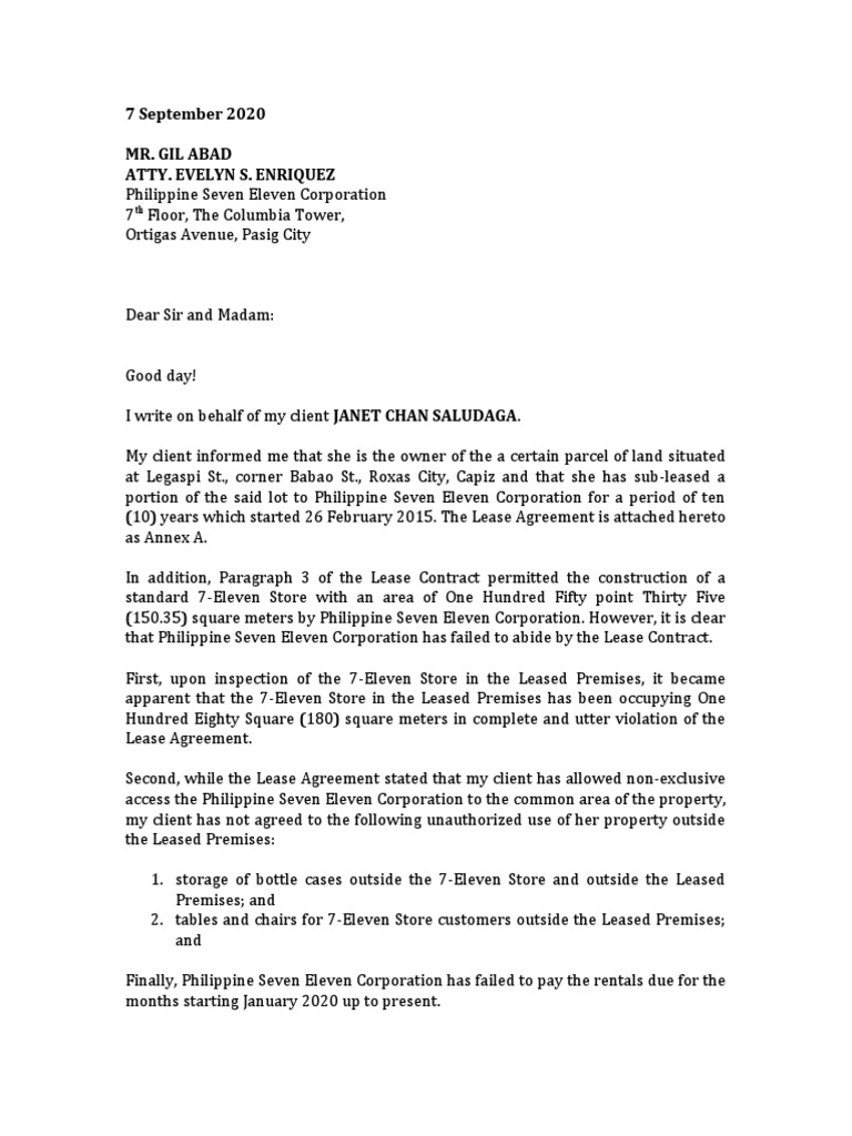 Rescission Letter | PDF | Lease | Private Law