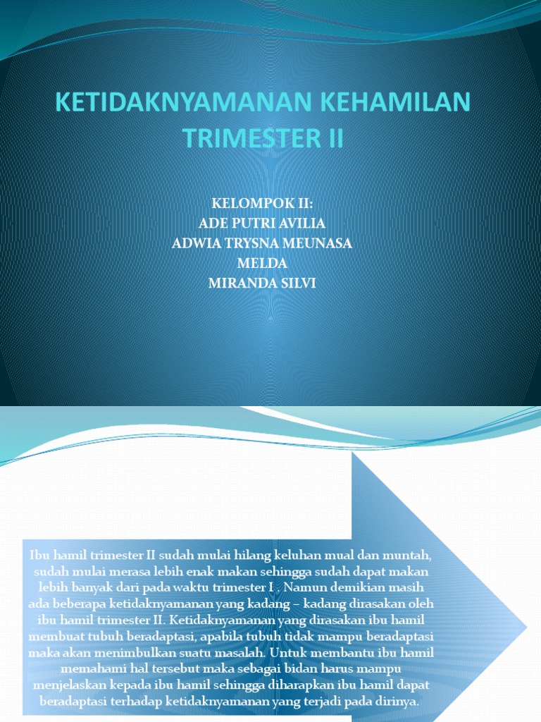 Ketidaknyamanan Kehamilan Trimester Ii | PDF