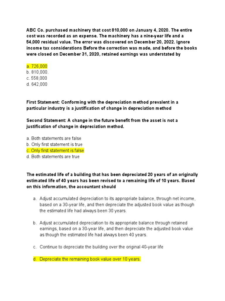 Accounting | PDF | Depreciation | Income Statement