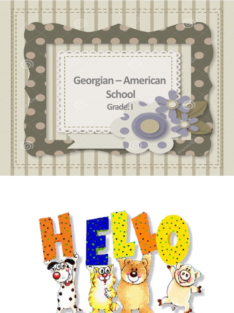 Georgian - American School: Grade: I | PDF
