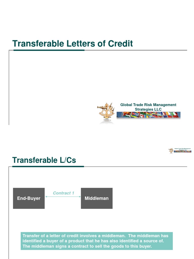 Transferable Letters of Credit | PDF | Letter Of Credit | Business Law