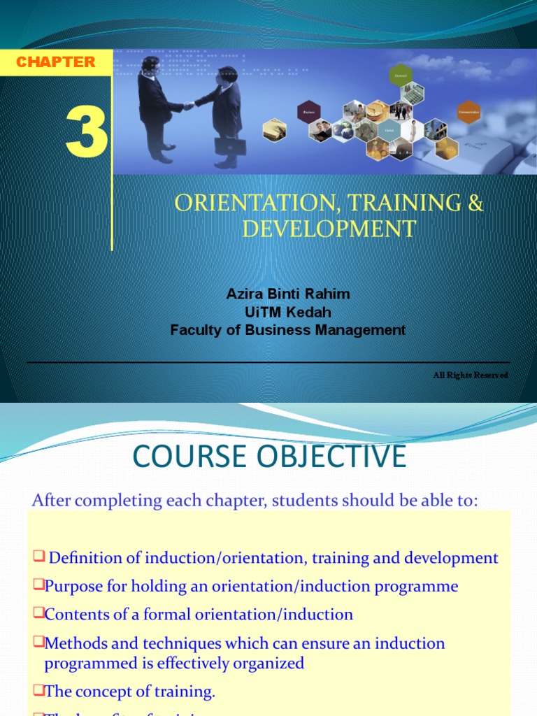 Chapter 3-Orientation Training and Development Latest | PDF ...