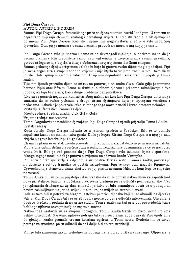 Pipi Duga Čarapa | PDF