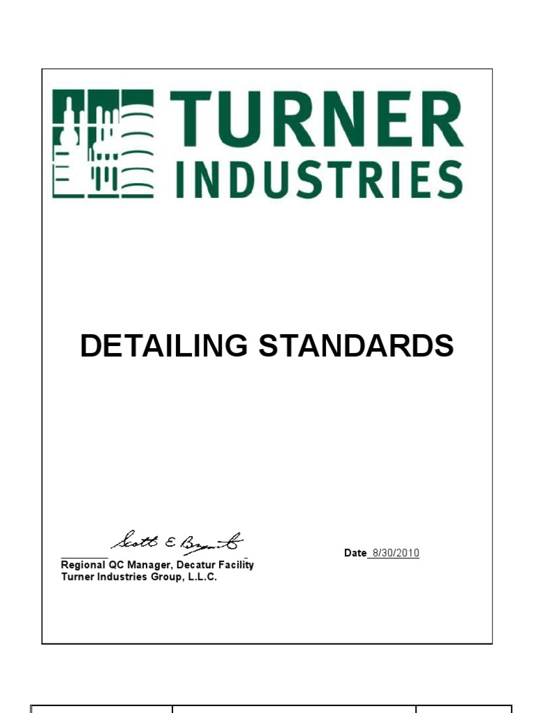 Turner Industries Steel Detailing Standards | PDF | Structural Steel ...