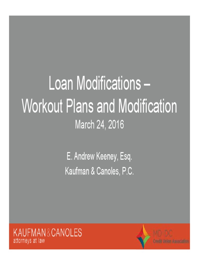 Loan Modifications - Workout Plans and Modification | PDF | Foreclosure ...