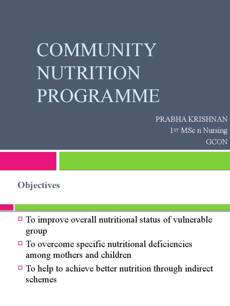 Community Nutrition Programme | PDF | Malnutrition | Preventive Healthcare
